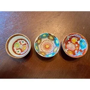 Kutani | Dining | Vintage Japanese Kutani Sake Cups Set Of 3 Hand ...